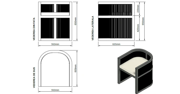 Set masa dining cu 6 scaune premium din aluminiu, pentru terasa/gradina ...