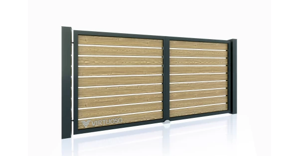 Poarta auto batanta, Ares, WPC, Light Wood - PA3